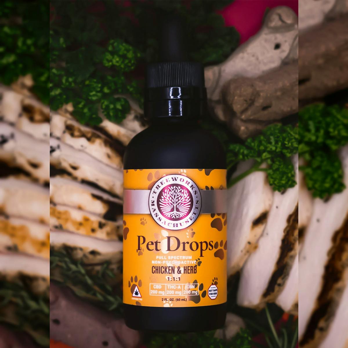 Pet Drops 1:1:1 200mg THCA:CBD:CBN Tincture Treeworks .2g Tinctures ...