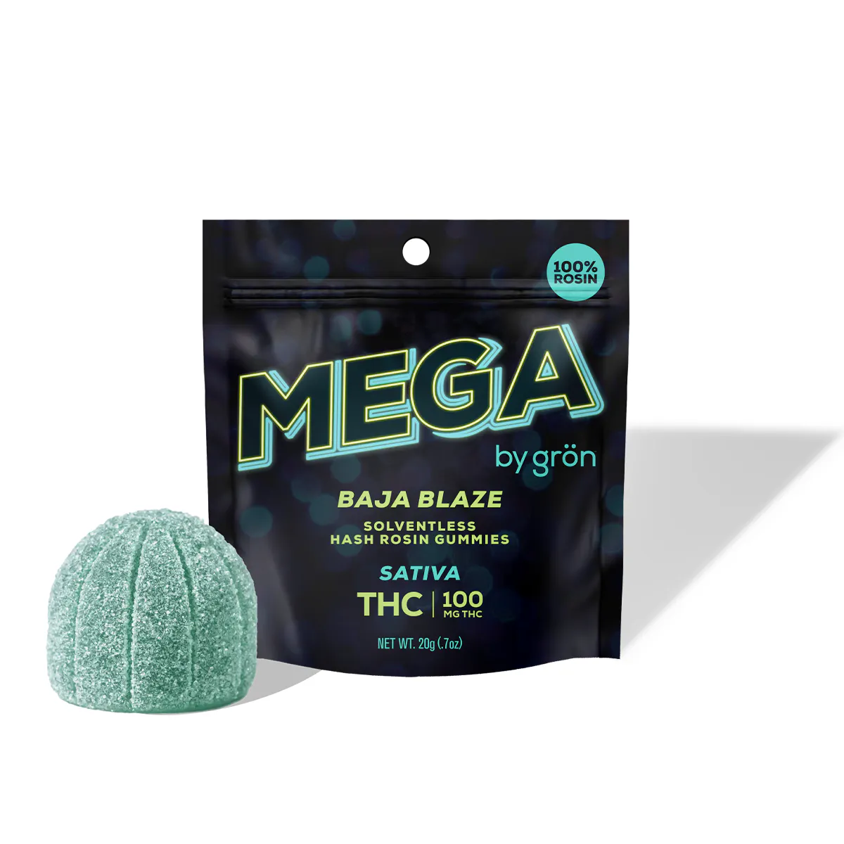 THC Baja Blaze Rosin MEGA – Sativa 20g Edibles | Grön